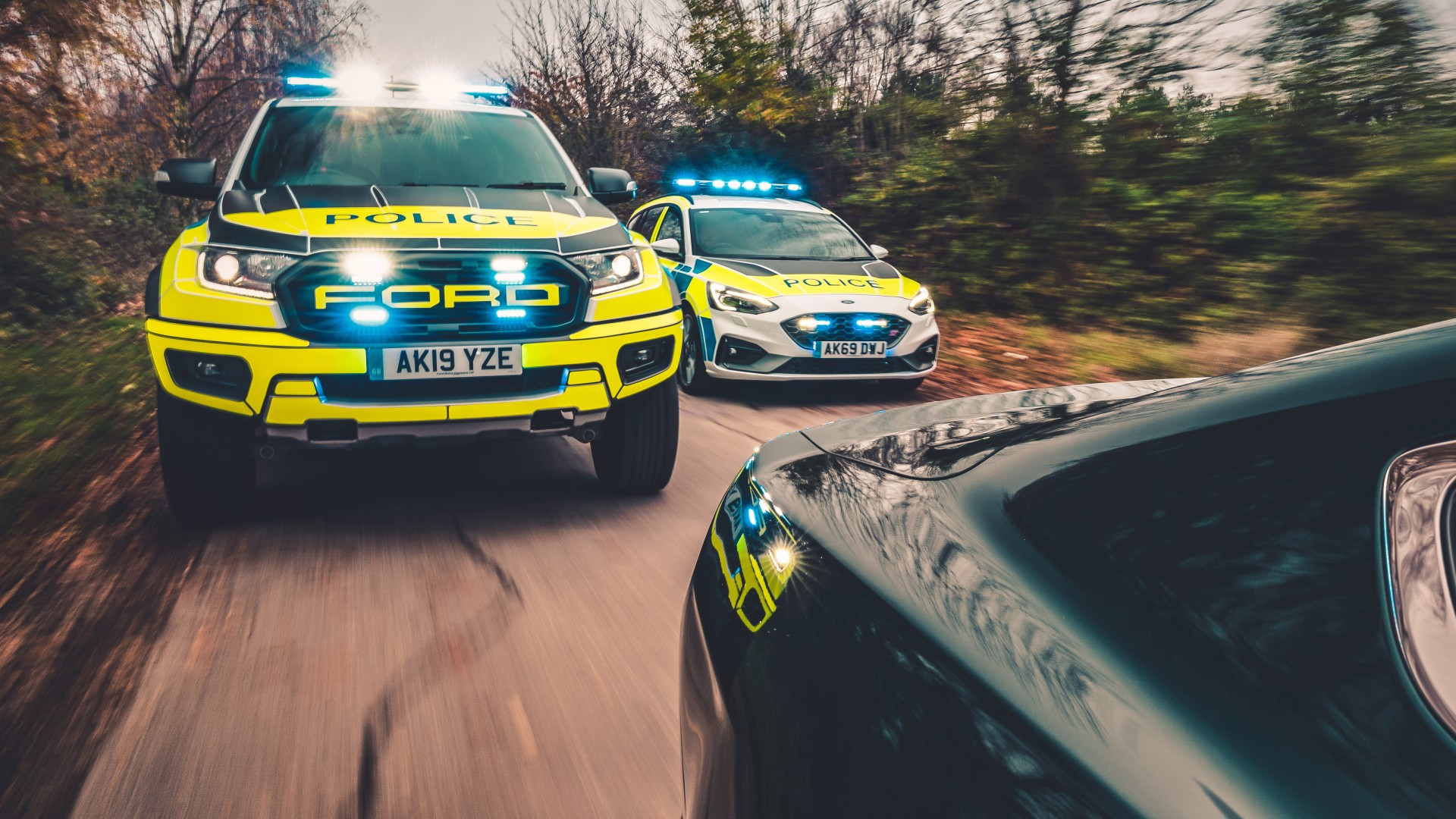 Ford Ranger Raptor Police Ford Focus ST Estate Police 2019 4K Wallpaper ...